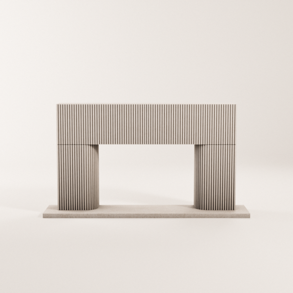 Fluted Cast Stone Fireplace Mantel Surround | ColMex Cast Stones