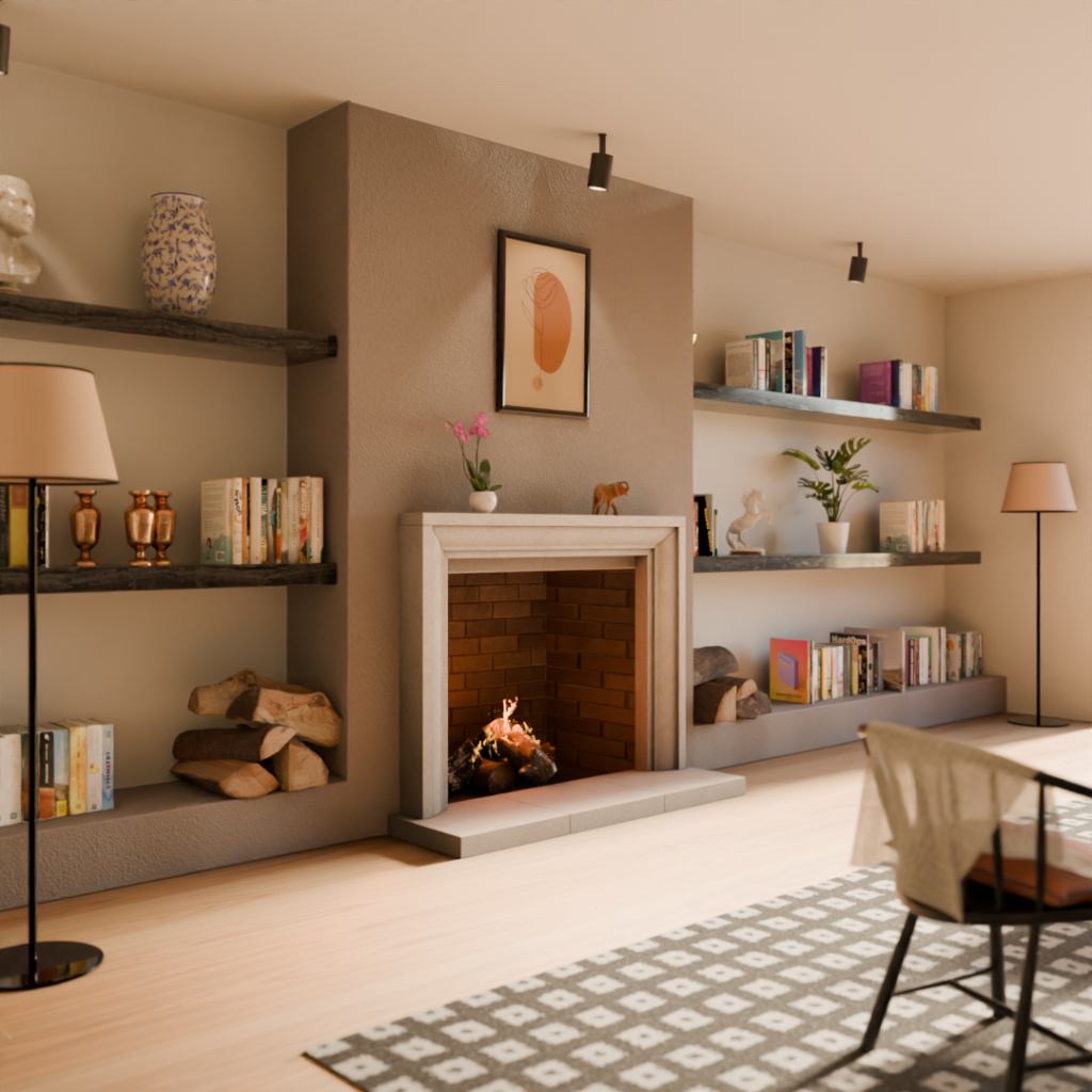 Rock Ember Cast Stone Fireplace Mantel Surround | ColMex Cast Stones